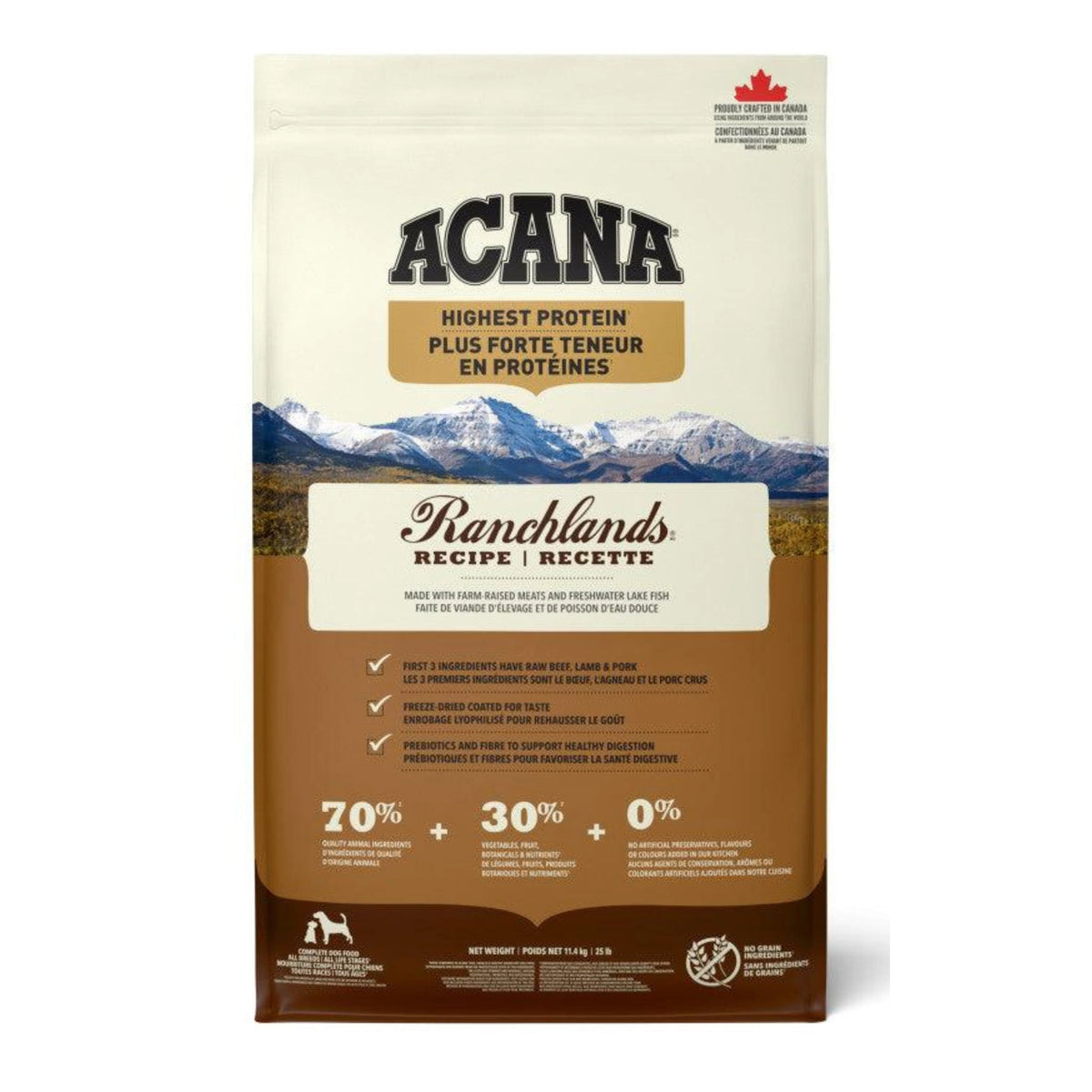 Acana | Highest Protein, Ranchlands Recipe | Farm-Raised Meats and Lak ...