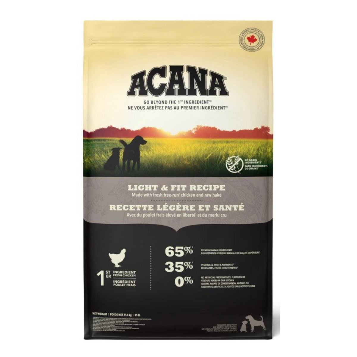 Acana | Light and Fit Recipe | Chicken and Raw Hake Dog Food – Purity Feed