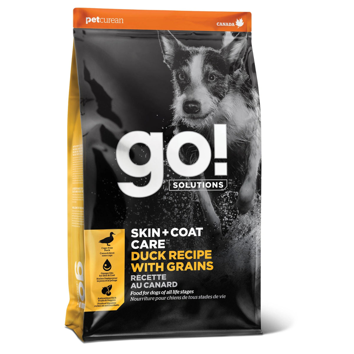 Go! Solutions | Skin and Coat Care | Duck Recipe with Grains Dog Food ...