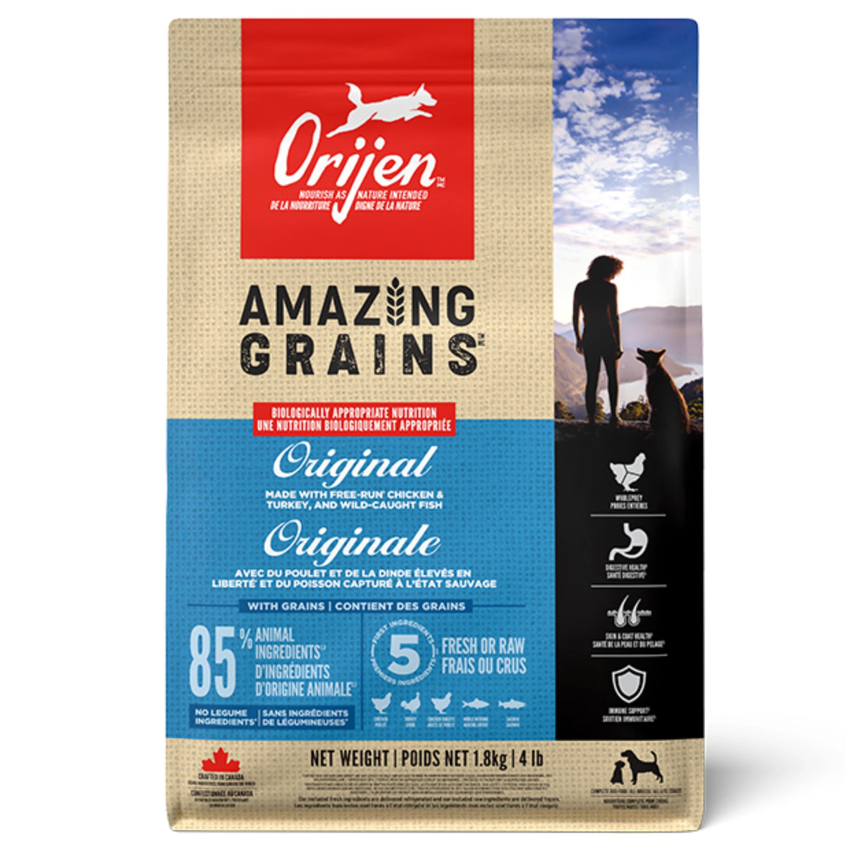 Orijen | Amazing Grains | 1.8kg | Original Dog Food – Purity Feed